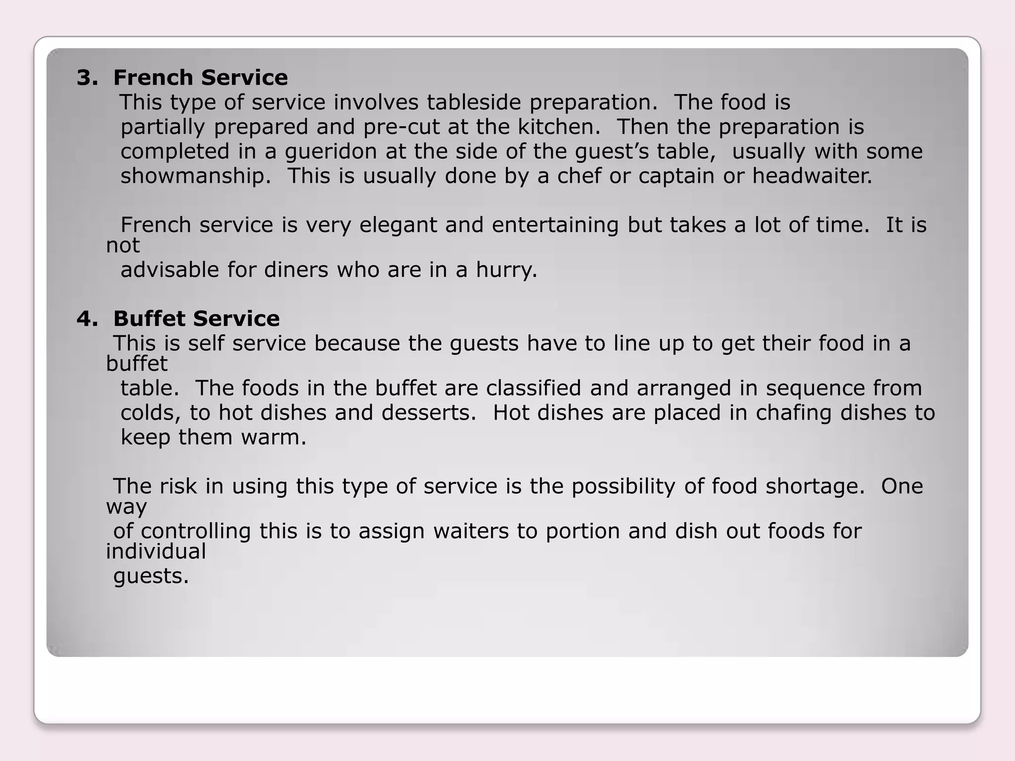 Table service | PPTX