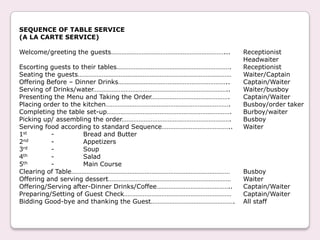 Table service | PPTX