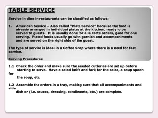 Table service | PPTX