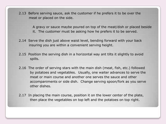 Table service | PPTX