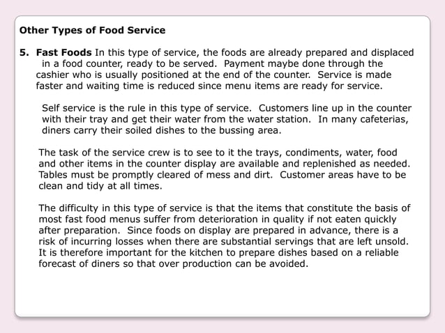 Table service | PPTX