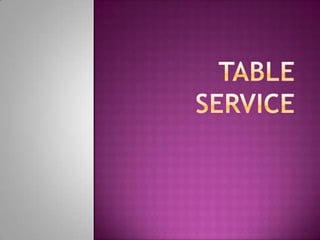 Table service | PPTX