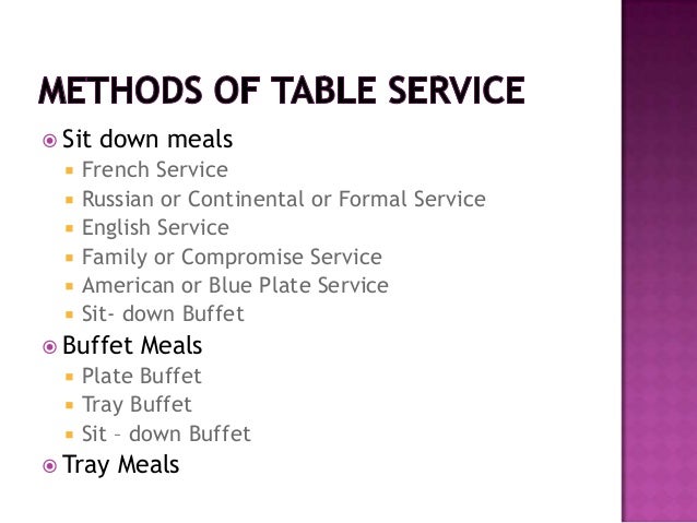 Table service