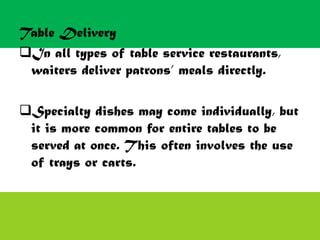 Table service | PPT