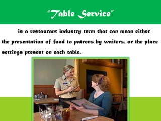Table service | PPT