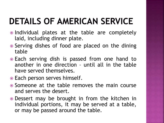 Table service | PPT