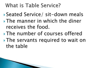 Table services | PPTX