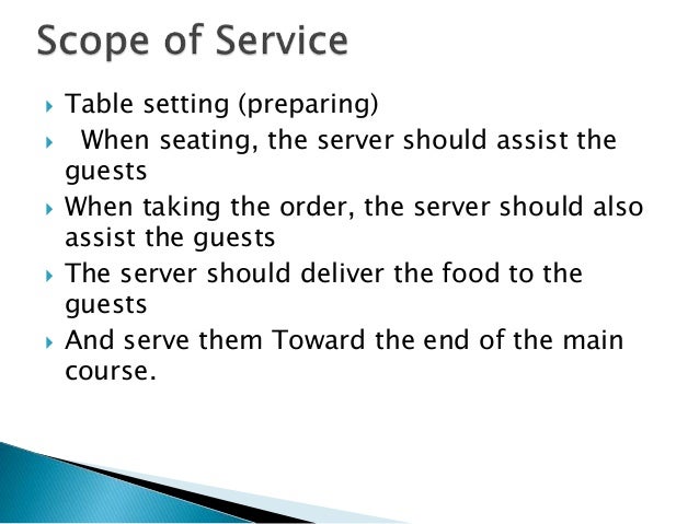 Table services