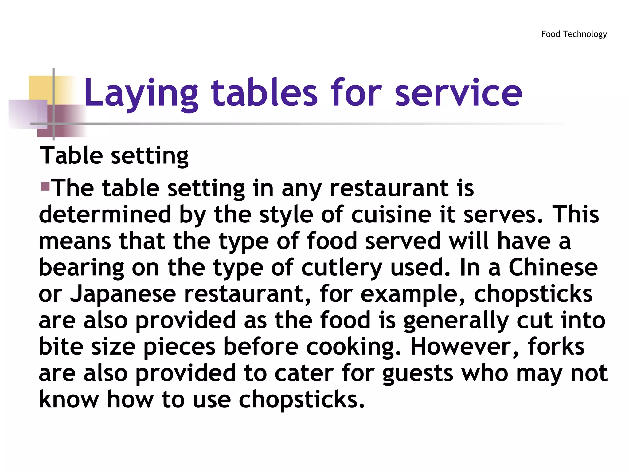 Table Setting | PPT