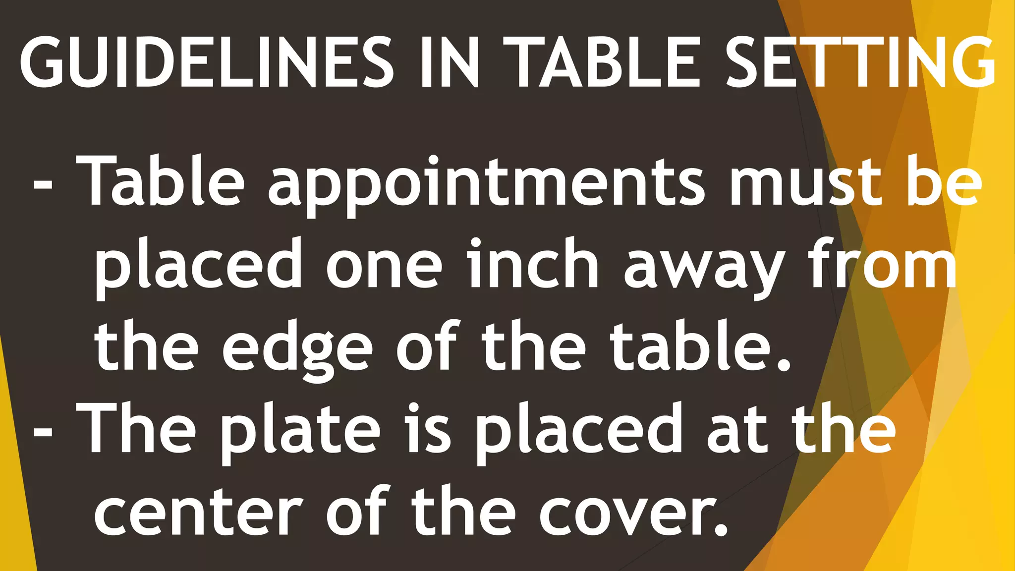 TABLE SETTING | PPTX