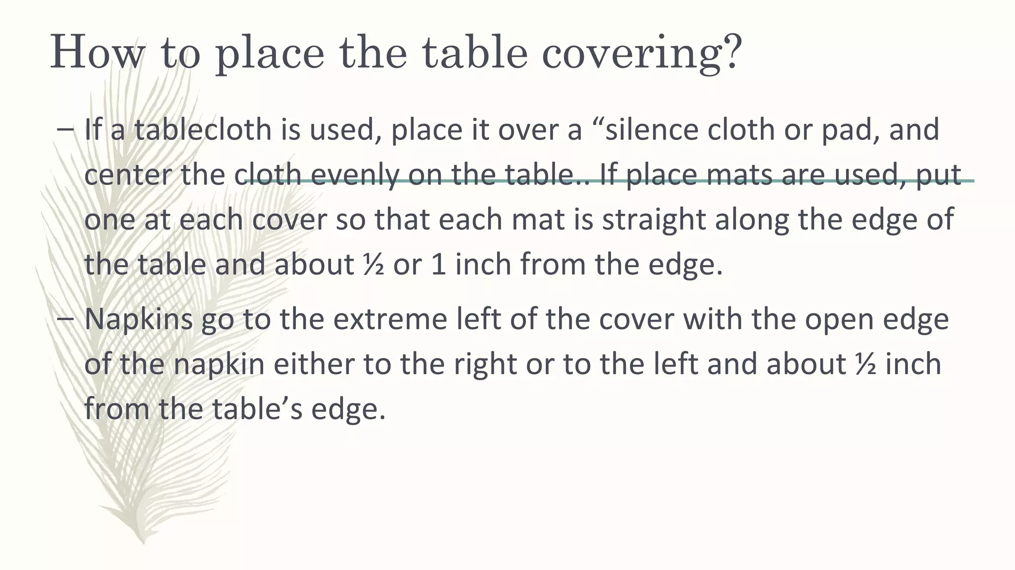 Table setting | PPT