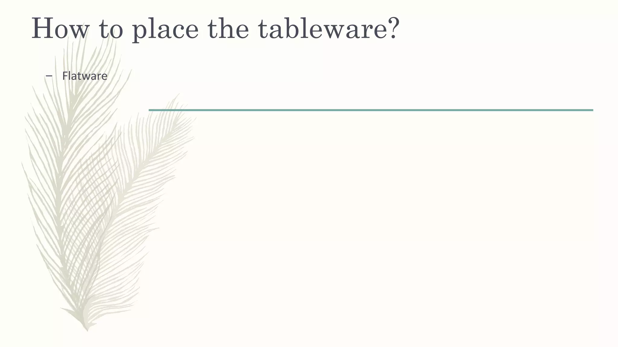 Table setting | PPT