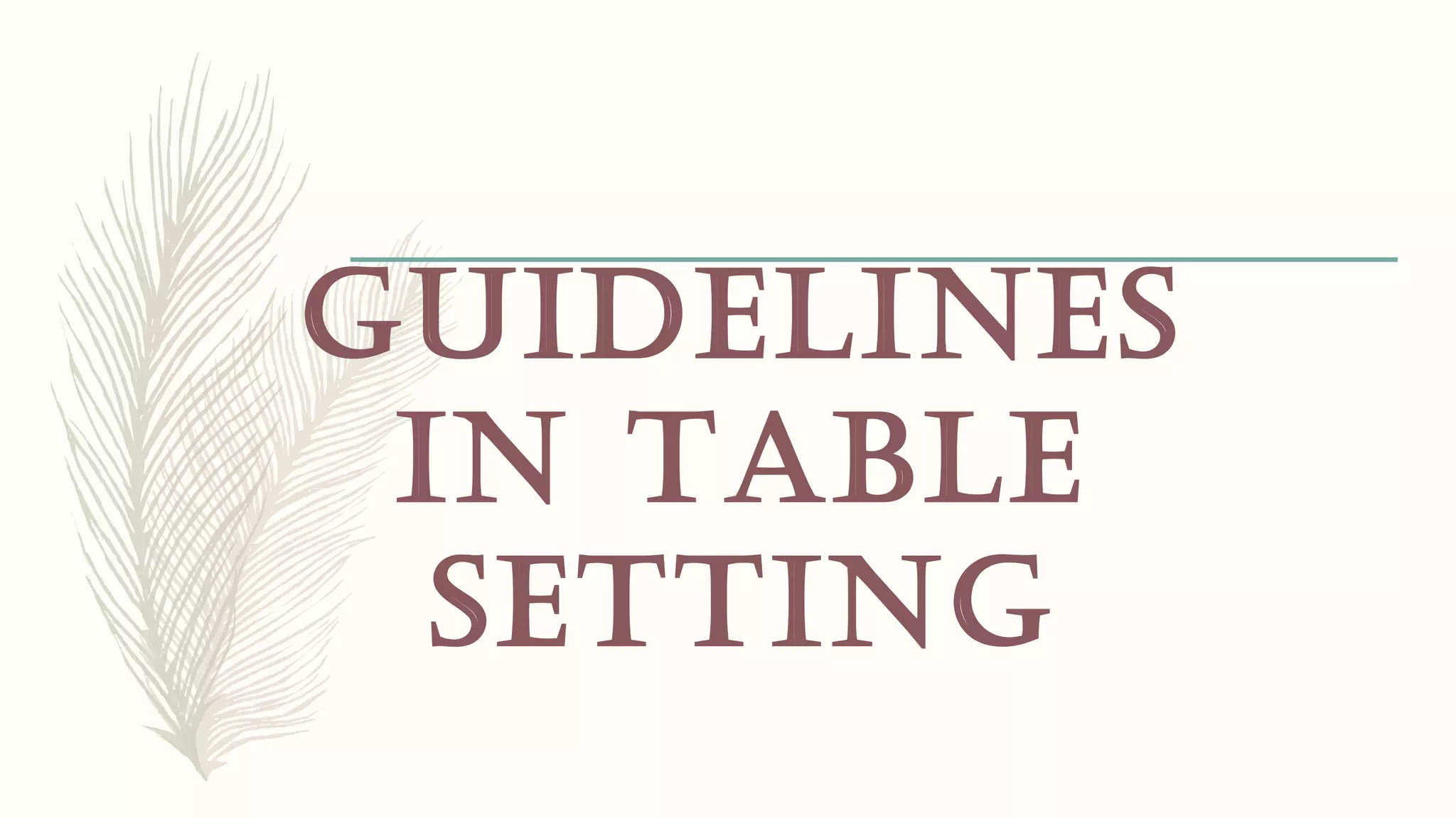 Table setting | PPT
