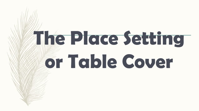 Table setting | PPT | Dining Out | Food & Drink