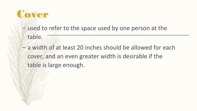 Table setting | PPT | Dining Out | Food & Drink