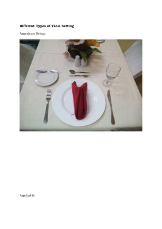 Table setting | DOCX