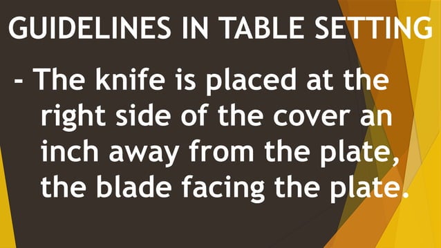 table setting _ power point presentation | PPTX