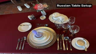 Table setting, in FBS specializations. Diff. types of table setting | PPTX