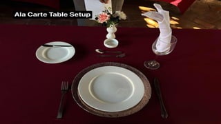 Table setting, in FBS specializations. Diff. types of table setting | PPTX