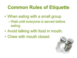 Table setting and_etiquette_power_point_presentation | PPT