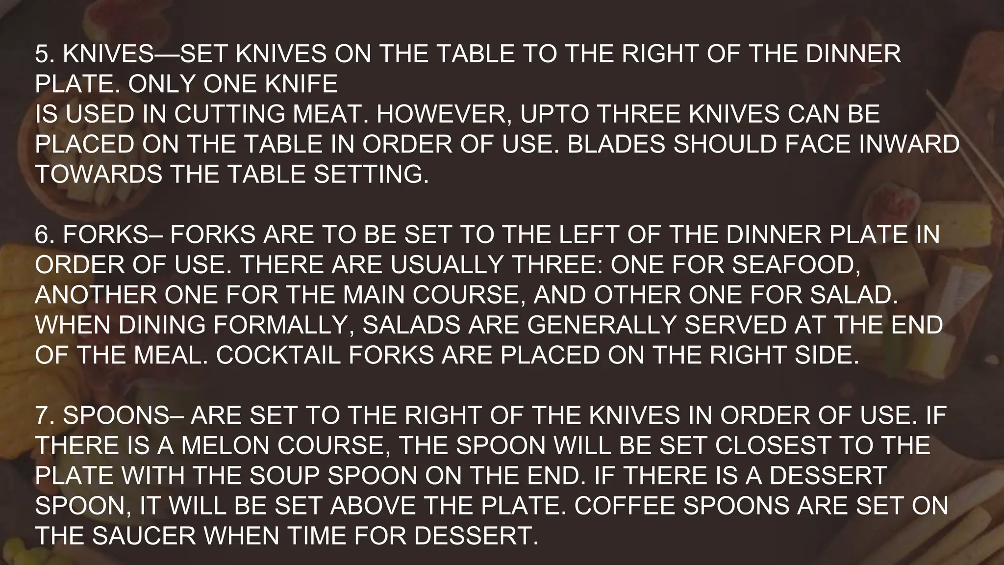 Food table set up grade demonstration method | PPTX