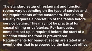 Food table set up grade demonstration method | PPTX