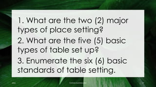 Different kinds and styles of Table Set Up .pptx