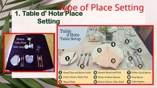 Different kinds and styles of Table Set Up .pptx
