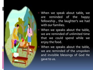 Tables in the wilderness | PPTX