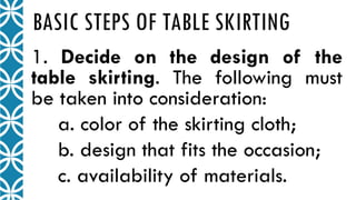 Table Skirting | PDF