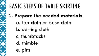 Table Skirting | PDF