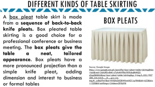 French Box Pleat Table Skirt