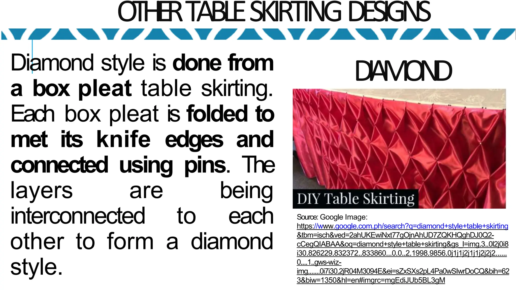 Table Skirting and different designs of skirts | PPTX