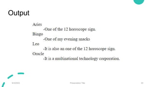 tableslist.pptx | Web Design and HTML | Internet