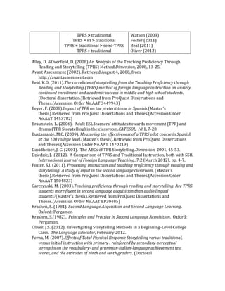 Tables on tprs research | PDF