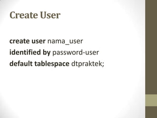 Oracle Tablespace - Basic | PPTX