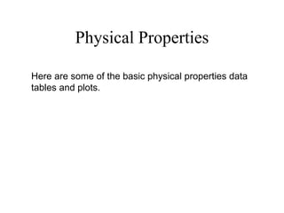 Physical Properties Tables and Plots | PPT