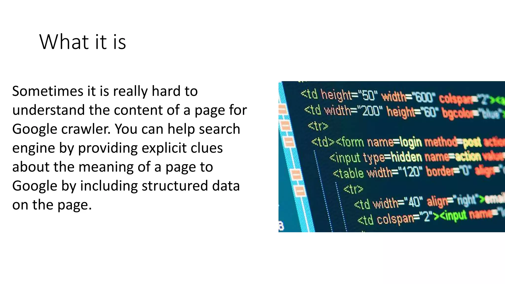 Table structured schema markup | PPTX