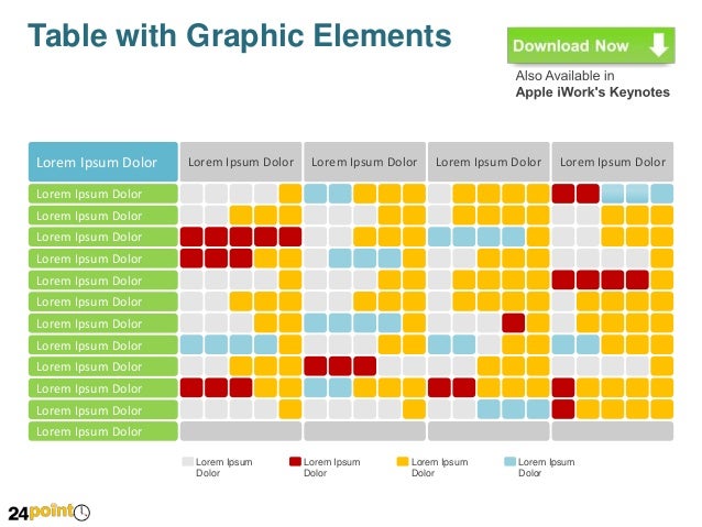 Tables with Graphic Elements PPT