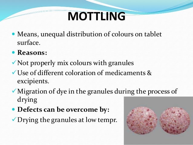 Processing of Tablet