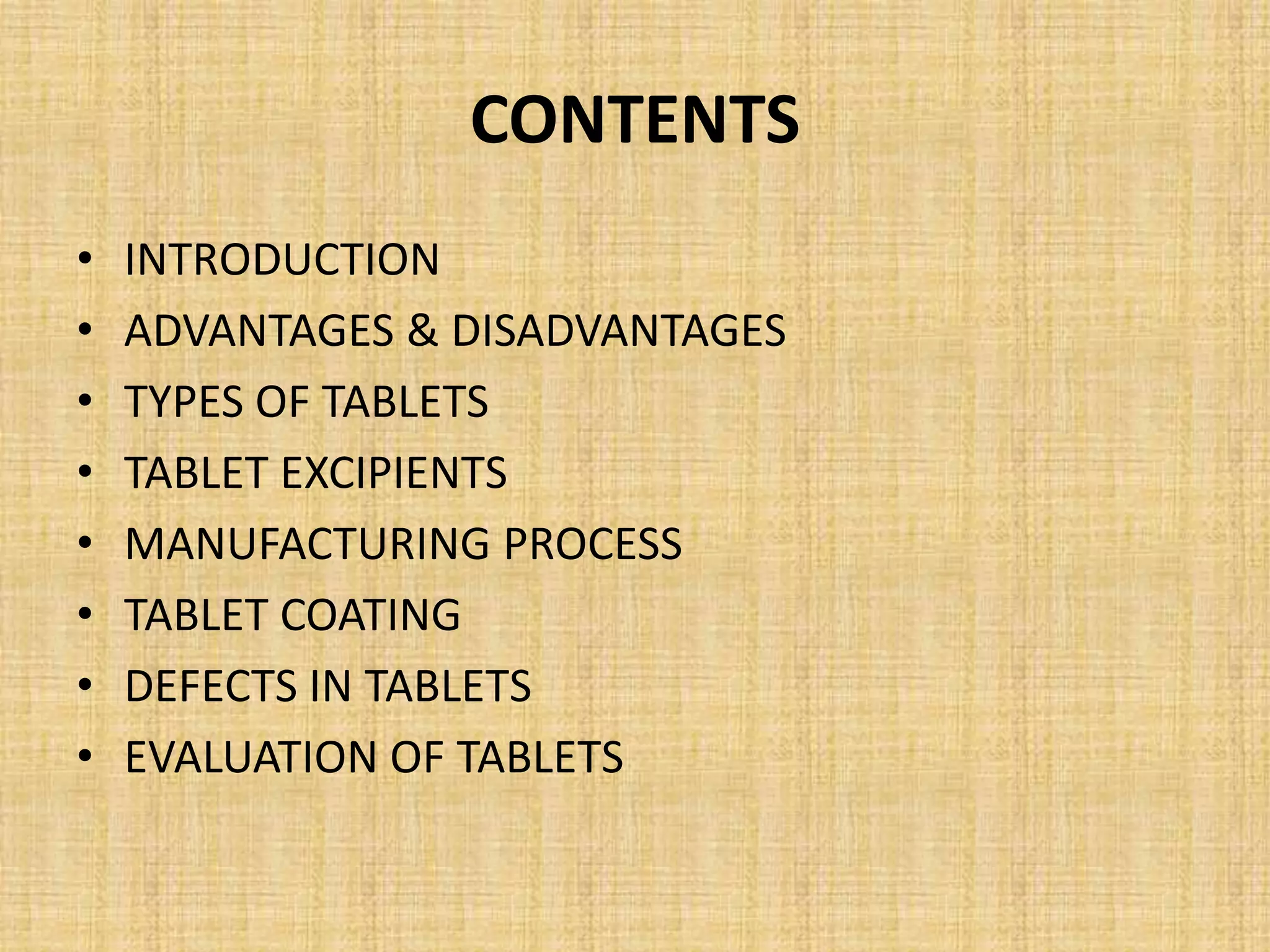 Tablet [introduction,classification,excipient,formulation,tablets coating] | PDF | Dental Health ...