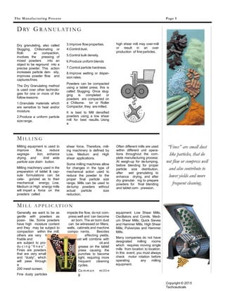 Tablet and Capsule Manufacturing Process | PPTX