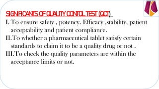 Table quality control test | PPT