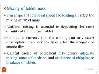 tablet coating-12.pptxderfgervndjthjjsdgj | PPTX | Chemistry | Science