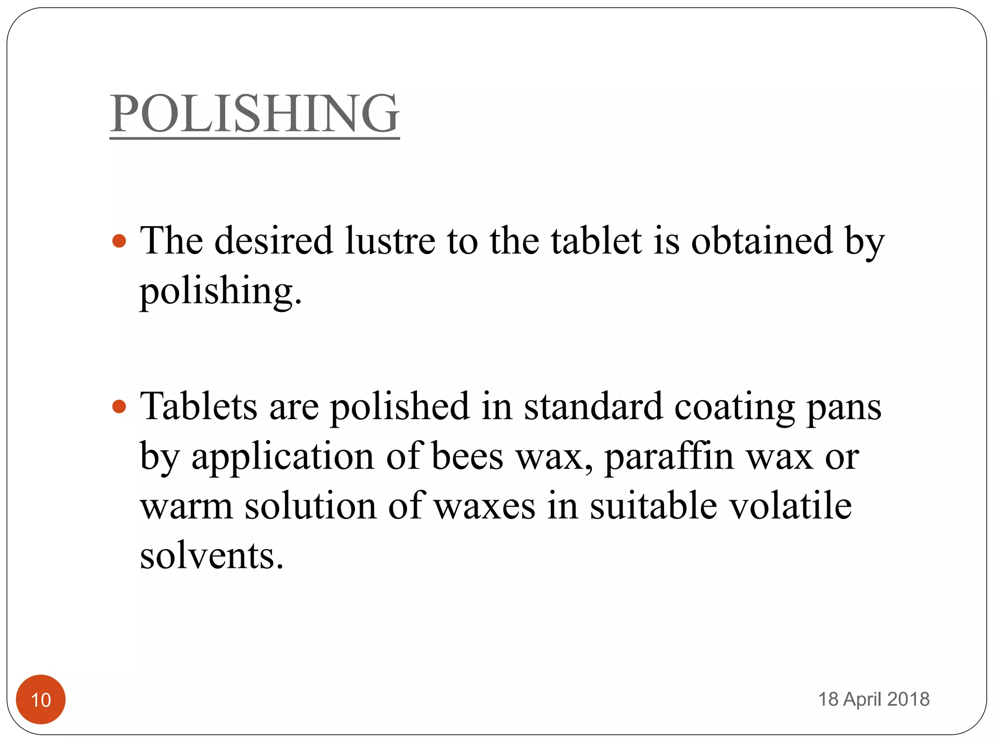 Tablet Coating | PPTX
