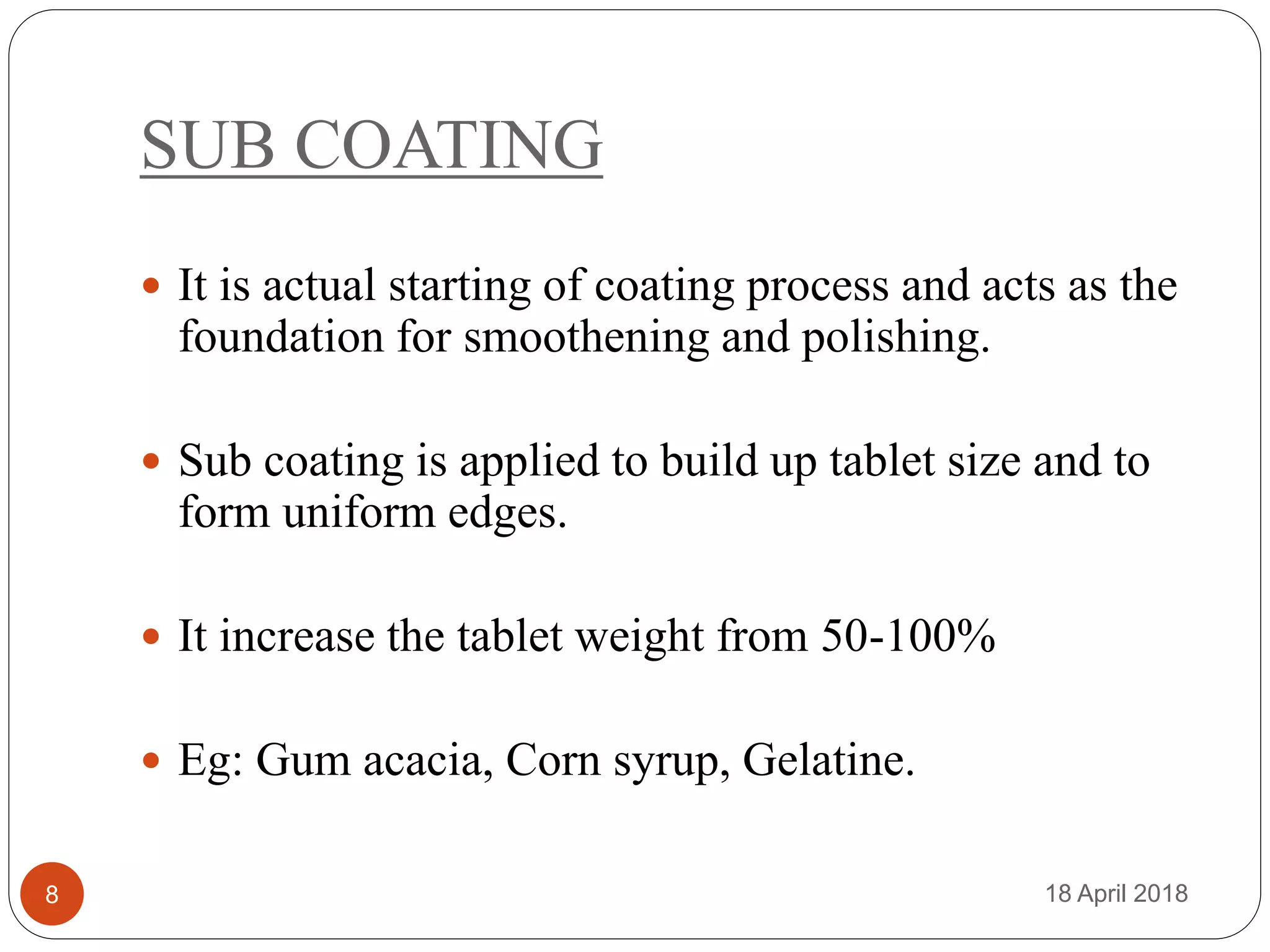 Tablet Coating | PPTX