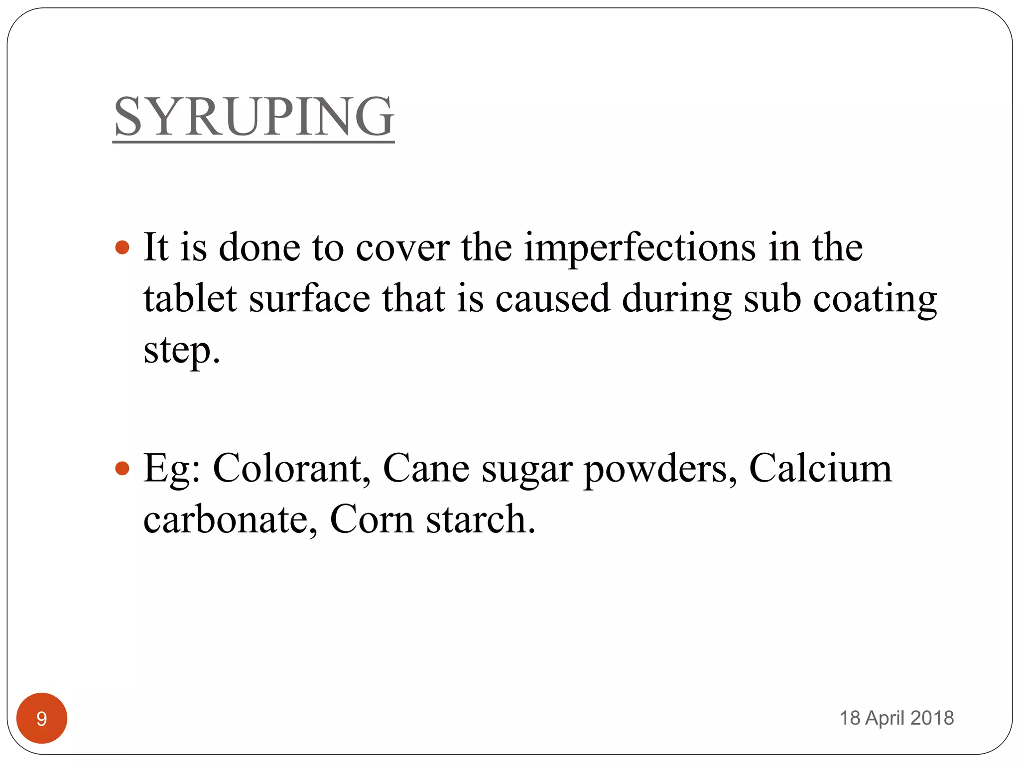 Tablet Coating | PPTX