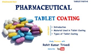 Tablet Coating ppt pdf | PDF