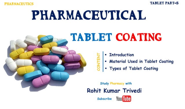 Tablet Coating ppt pdf | PDF | Chemistry | Science