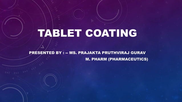 Tablet coating | PPT